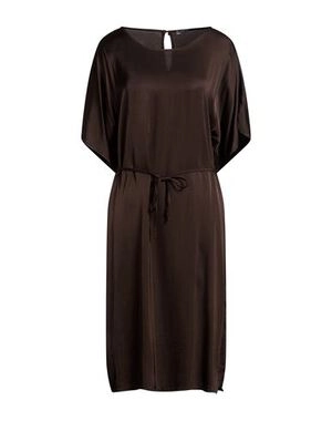 OLTRE Midi Dress Dark Size Viscose - Brown