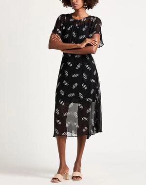 Armani Exchange Midi Dress With Gathered Detail