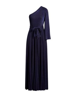 OLTRE Maxi Dress Size Viscose, Polyamide, Metallic Fiber, Elastane - Navy