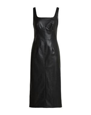 MANILA GRACE Midi Dress Size Polyester, Polyurethane - Black