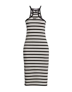 Patrizia Pepe Midi Dress Size Cotton, Elastane - Black