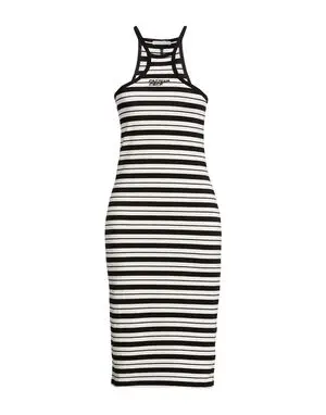 Patrizia Pepe Ribbed Striped Midi Dress