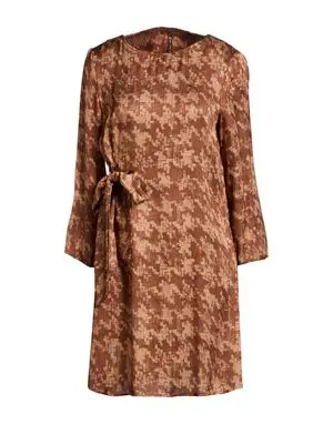 MANILA GRACE Viscose Mini Dress With Houndstooth Pattern