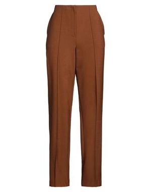 SEMICOUTURE Pants Ivory Size Polyester, Virgin Wool, Elastane - Brown