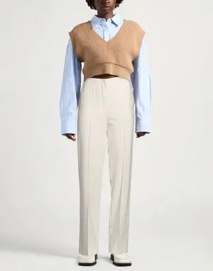 SEMICOUTURE Pants Ivory Size Polyester, Virgin Wool, Elastane
