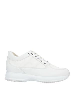 Hogan Sneakers Size Leather, Textile Fibers - White