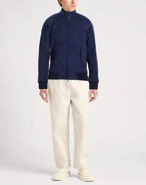 BARACUTA Harrington Jacket In Cotton Corduroy - Navy