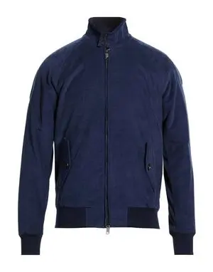 BARACUTA Harrington Jacket In Cotton Corduroy - Navy
