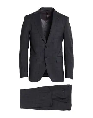 TOMBOLINI Suit Charcoal Size Wool, Elastane
