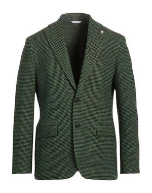 MANUEL RITZ Blazer Size Cotton, Acrylic, Polyester, Virgin Wool - Green
