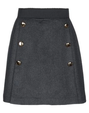 Dolce & Gabbana Charcoal Midi Skirt - Grey