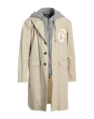 Dsquared2 Overcoat With Embellishment And Hooded Detail - Grey