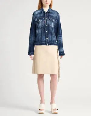 Dsquared2 Distressed Cotton Denim Trucker Jacket