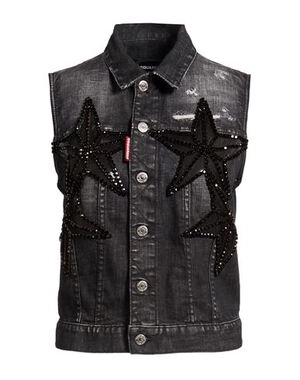 Dsquared2 Vest Size Cotton, Elastane - Black