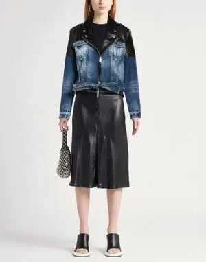 Dsquared2 Denim And Calfskin Trucker Jacket