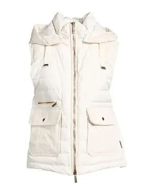 MOORER Ivory Polyester And Cotton Vest