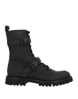 BALDININI Calfskin Leather Combat Boots - Black