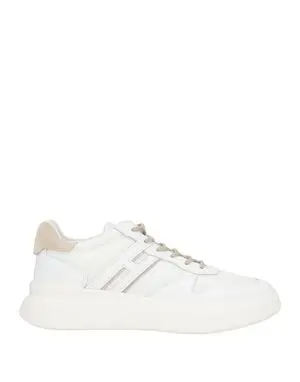 Hogan Leather And Technical Fabric Sneakers