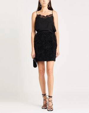 8PM Knitted Metallic Mini Skirt
