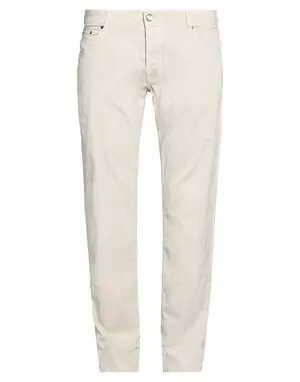 MOORER Pants Size Cotton, Silk, Elastane - Beige