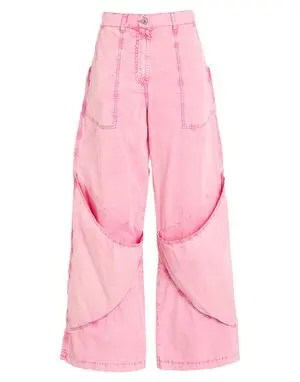 Attico Cotton Poplin Wide-leg Pants