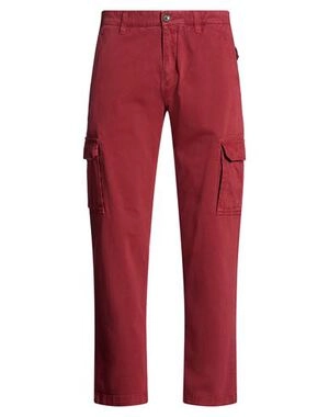 MOORER Cotton, Cashmere, And Elastane Cargo Pants - Red