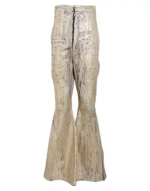 Rick Owens Metallic Coated Effect Baggy Jeans