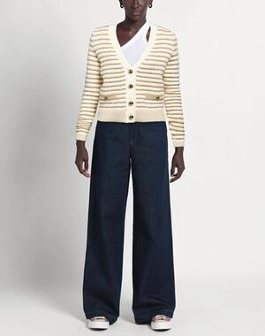 NO SECRETS Metallic Striped Knit Cardigan