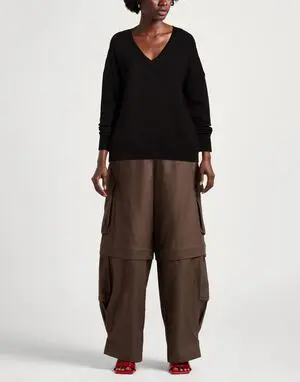 CARLA G. V-neck Acrylic, Alpaca Wool, Polyamide, And Polyester Sweater