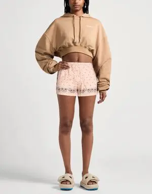 Palm Angels Paisley Print Linen Blend Shorts - Pink