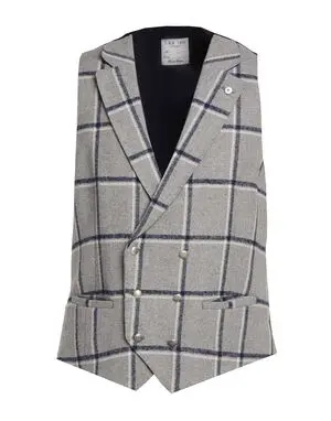 L.B.M. 1911 Wool, Cotton, Polyamide, Polyester, Acrylic Checked Tailored Vest
