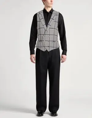 L.B.M. 1911 Wool, Cotton, Polyamide, Polyester, Acrylic Checked Tailored Vest