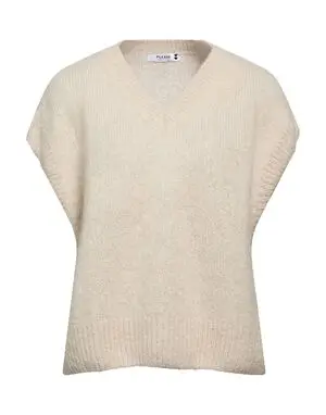 PLEASE Mohair Wool Blend V-neck Sweater