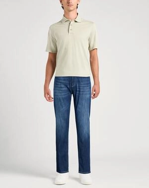 DONDUP Tapered Jeans With Designer Plaque In Dark Wash Denim - Blue