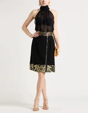 Dolce & Gabbana Two-tone Metallic Brocade Midi Skirt