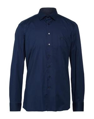 Etro Man Shirt Light Blue Size 15 ¾ Cotton, Elastane Navy