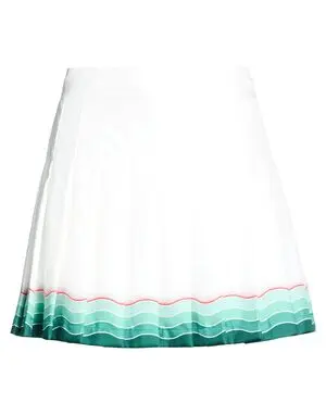 Casablanca Pleated Silk Mini Skirt - White