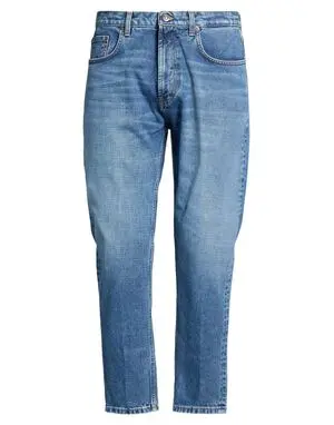 DONDUP Light Wash Cropped Tapered Jeans
