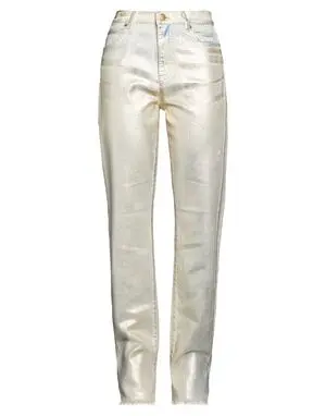 Pinko Coated Metallic Effect Straight-leg Jeans