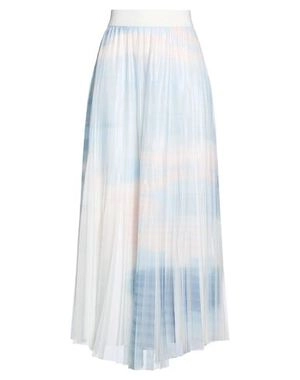 Peserico Pleated Tulle Maxi Skirt - Blue