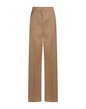 Max Mara Virgin Wool Flared Pants - Camel