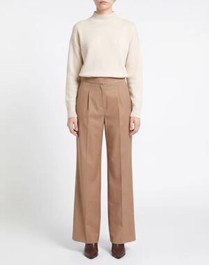 Max Mara Virgin Wool Flared Pants - Camel