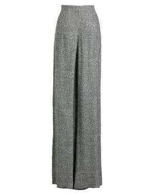 Emporio Armani Icon Pants Viscose Glen Plaid Wide-leg Trousers