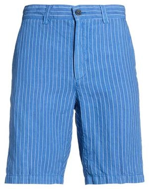 120% Lino Linen Pinstriped Shorts - Azure