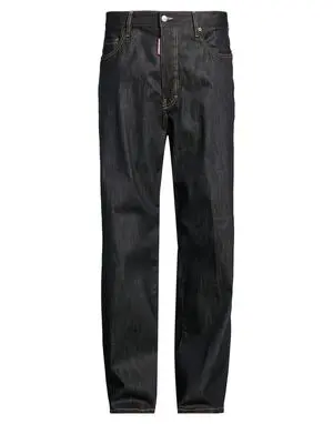 Dsquared2 Cotton Elastane Jeans With Leather Detail
