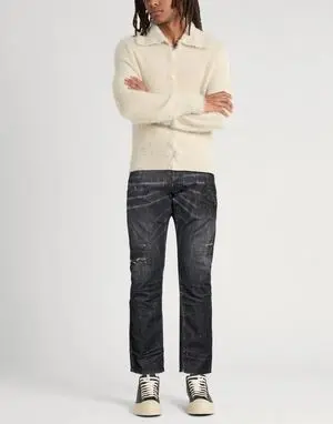 Dsquared2 Cotton Elastane Jeans With Cow Leather Detail