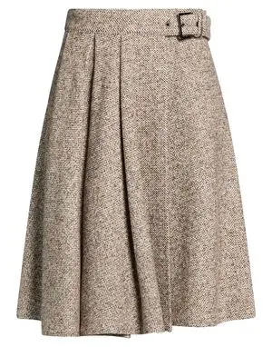Brunello Cucinelli Midi Skirt In Virgin Wool, Silk, And Polyamide
