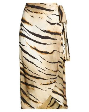 TWINSET Tiger-print Midi Wrap Skirt - Beige