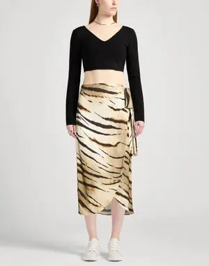 TWINSET Tiger-print Midi Wrap Skirt