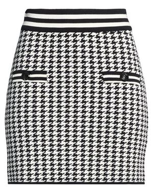 GAELLE PARIS Mini Skirt Size Viscose, Acrylic, Elastane - Black
